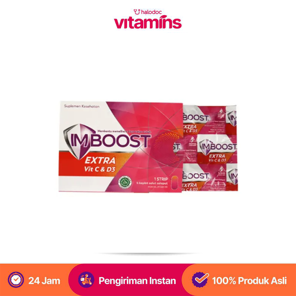 Jual Imboost Extra Vit C & D3 4 Kaplet | Shopee Indonesia