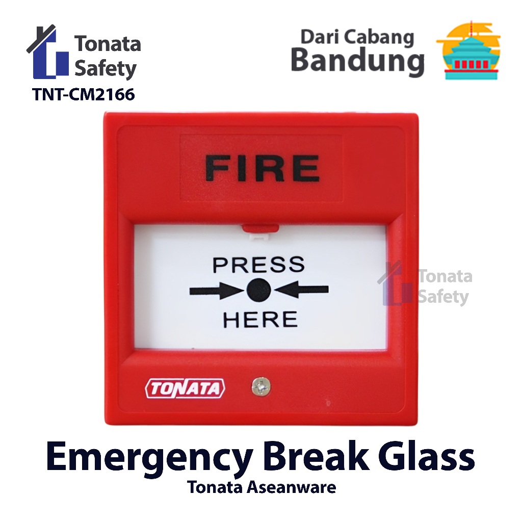 Jual Red Emergency Break Glass Fire Alarm Tonata / Tombol Darurat ...