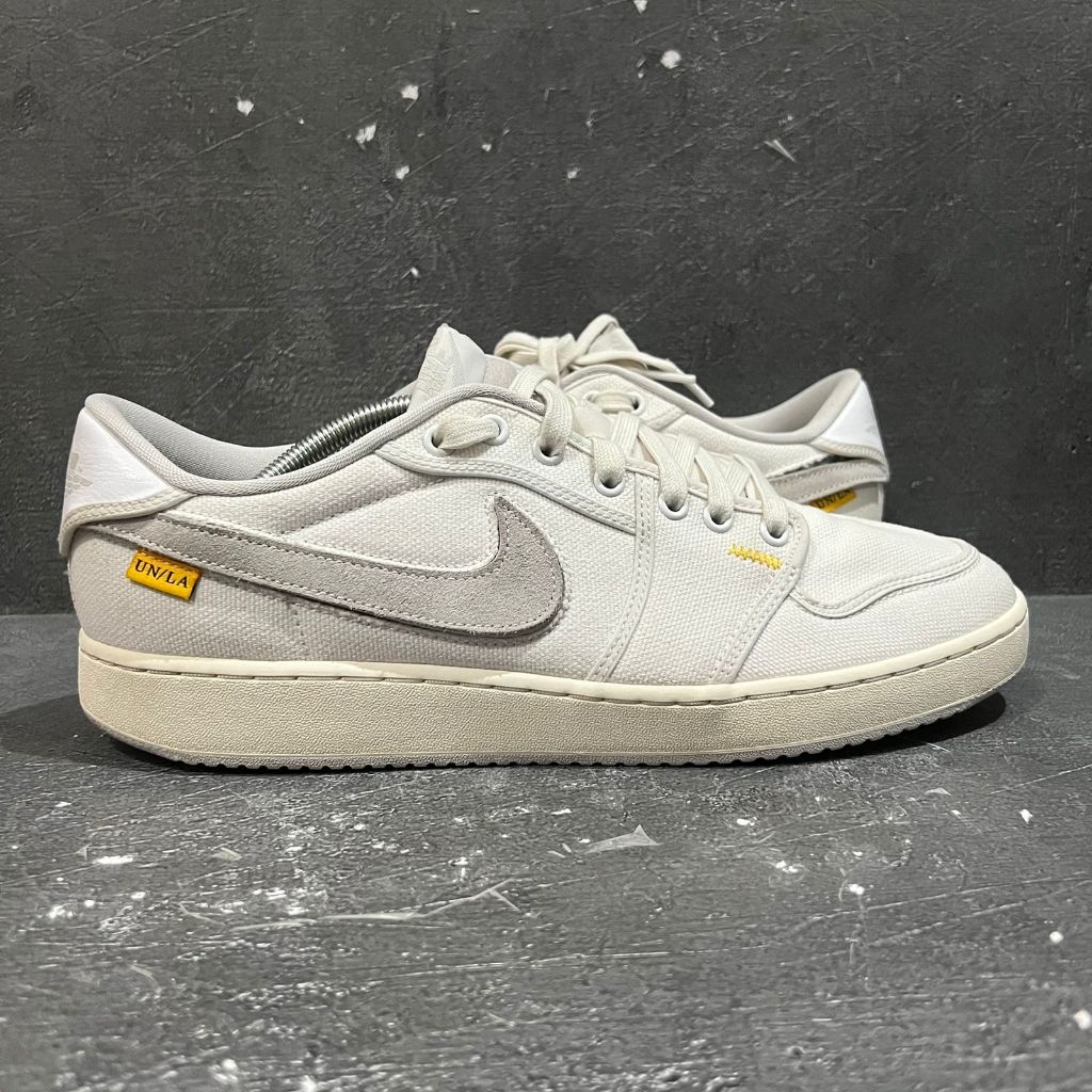 Jual AIR JORDAN 1 AKJO LOW UNION WHITE CANVAS | Shopee Indonesia