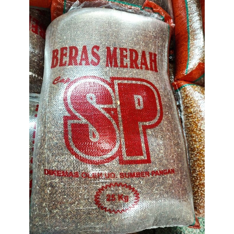 Jual beras merah cap sp pakan ayam dan burung berat 250gr, 500gr, 1kg, 3kg, 5kg | Shopee Indonesia