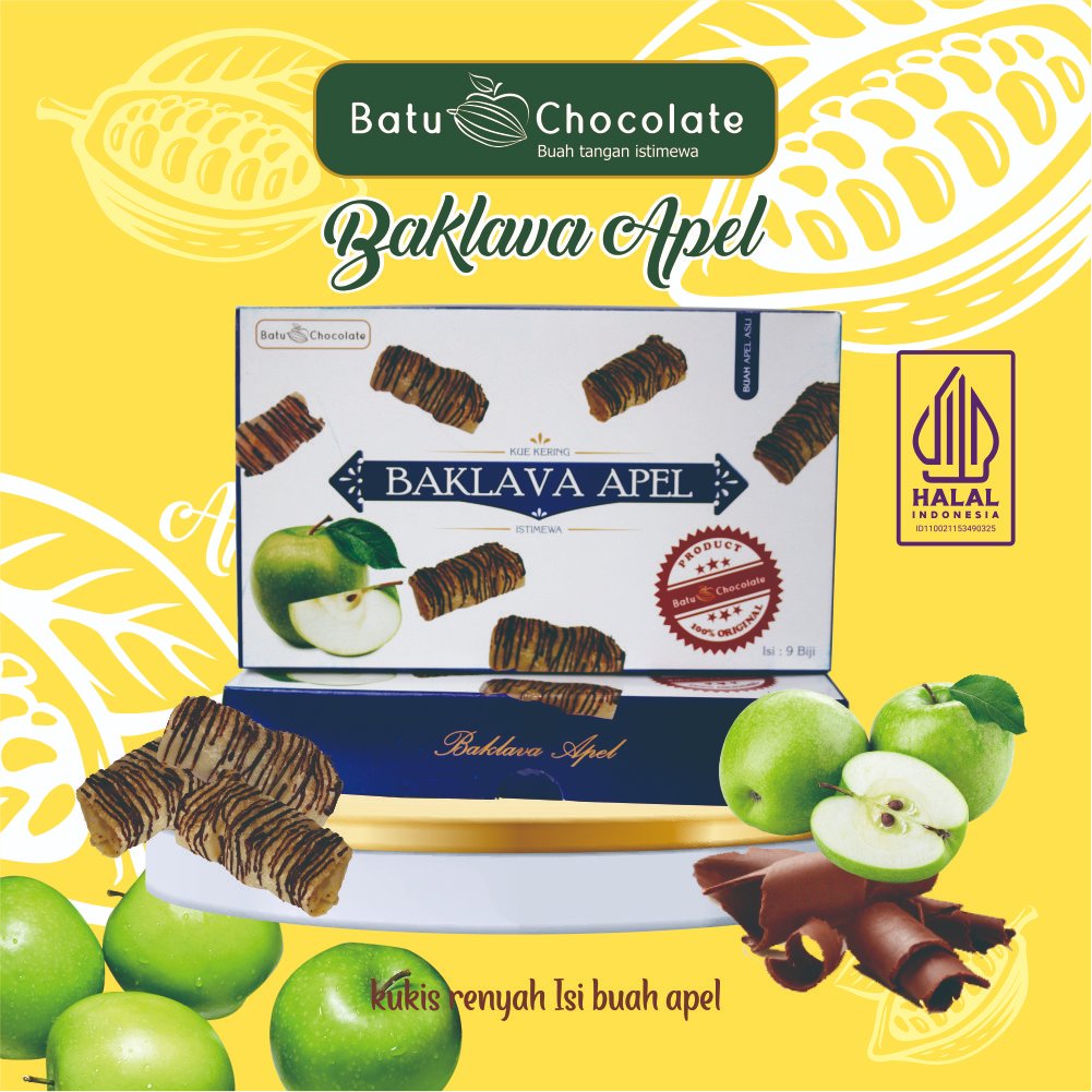 Jual Batu Chocolate – Baklava Apel Premium | Pastry Renyah Apple ...