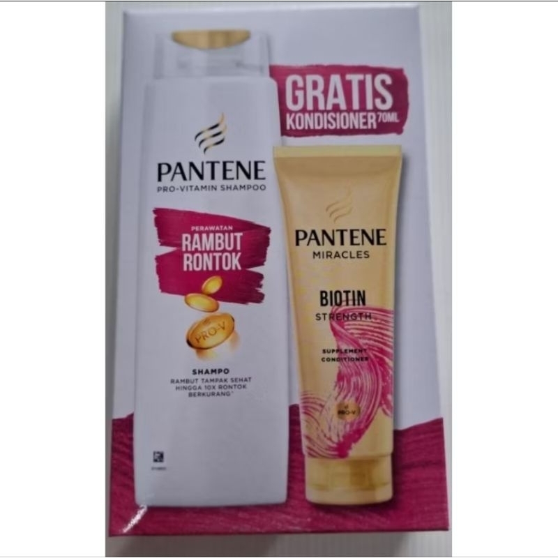 Jual PAKET SHAMPO PANTENE 160ML GRATIS KONDISIONER BIOTIN 70ML | Shopee Indonesia