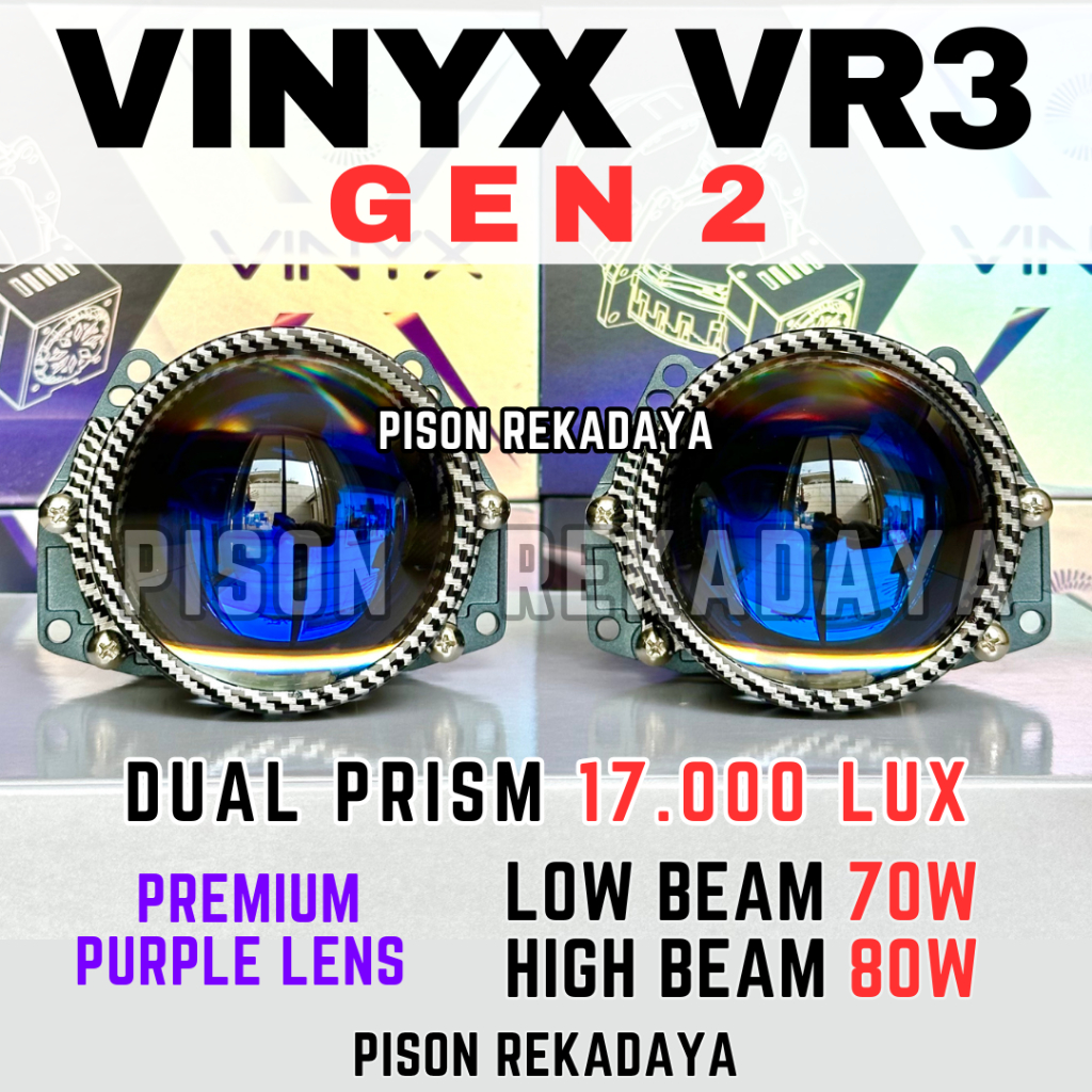 Jual Paket LENGKAP Projector BILED VR3 Gen 2 Proji Vinyx VR3 New VR1 3 ...