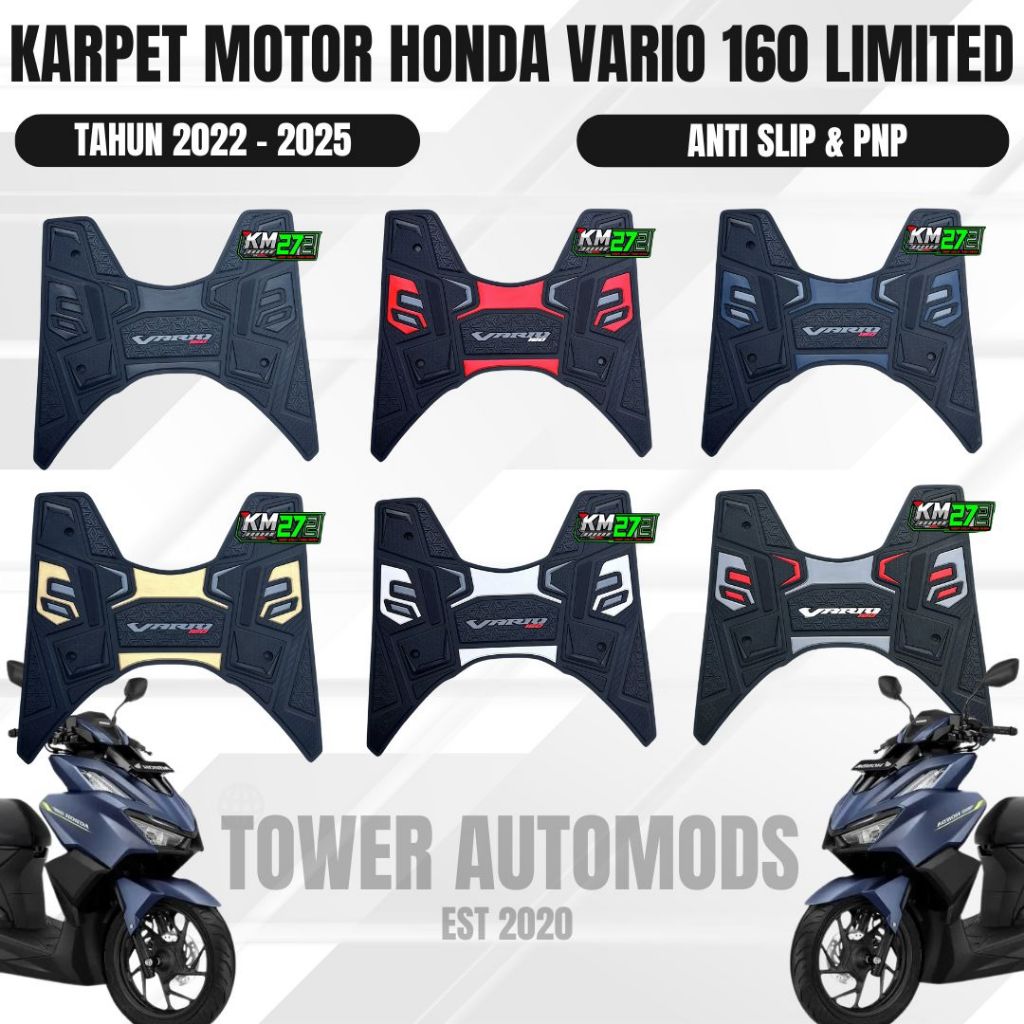 Jual Karpet Motor Honda Vario 160 - Aksesoris Vario 160 - Karpet Vario 160 Bahan 100% Karet ...