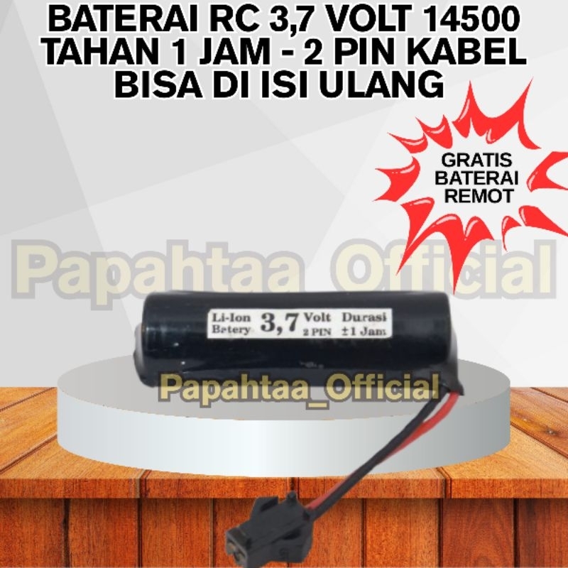 Jual Baterai RC 3.7V 14500 2 Pin Kabel – Cas Ulang 1 Jam untuk Mainan ...