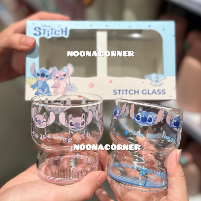 Jual Ohsome x Disney ‼️ Glass Cup / Gelas Kaca Set (2pcs) Disney Stitch ...
