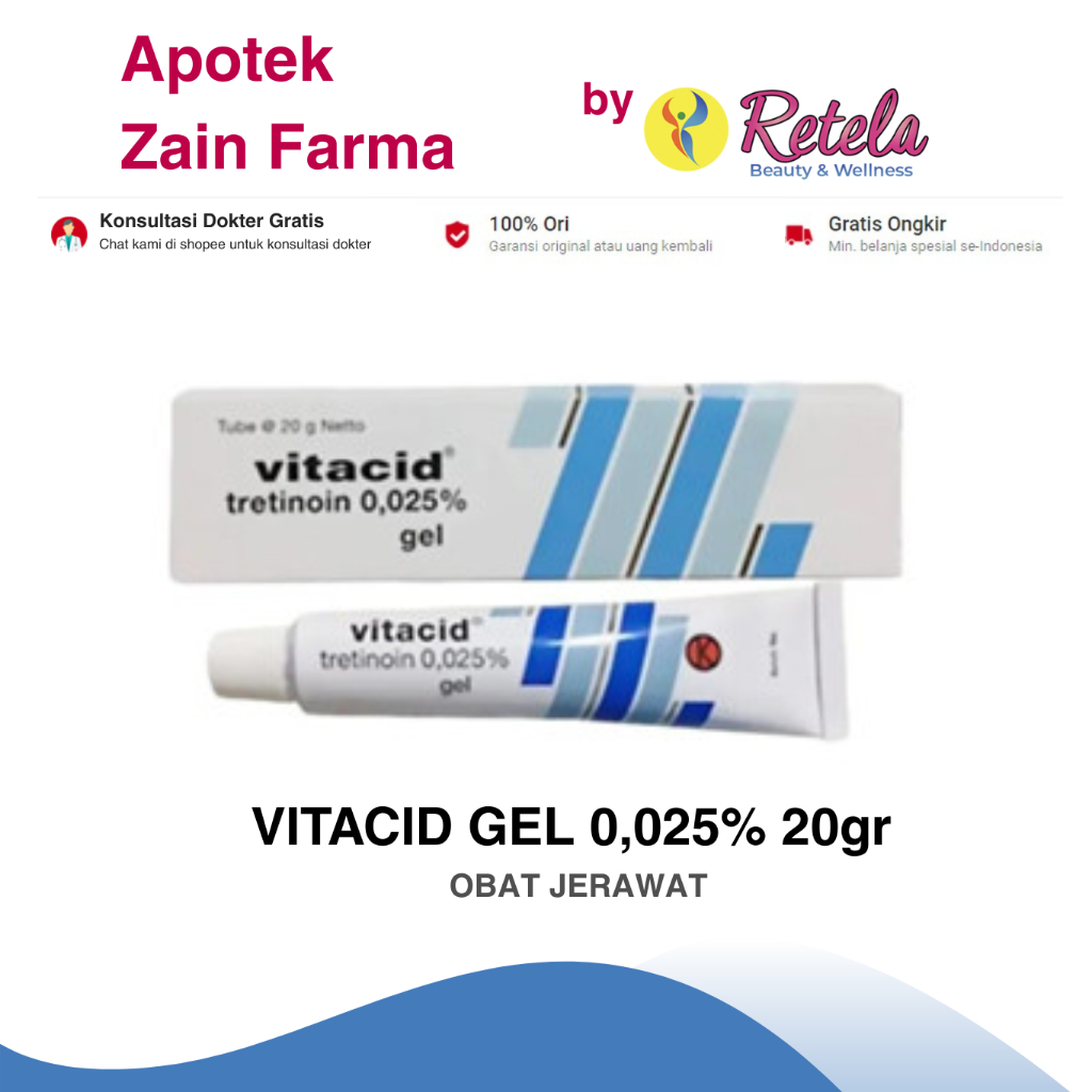 Jual VITACID GEL 0,025% 20gr | Shopee Indonesia