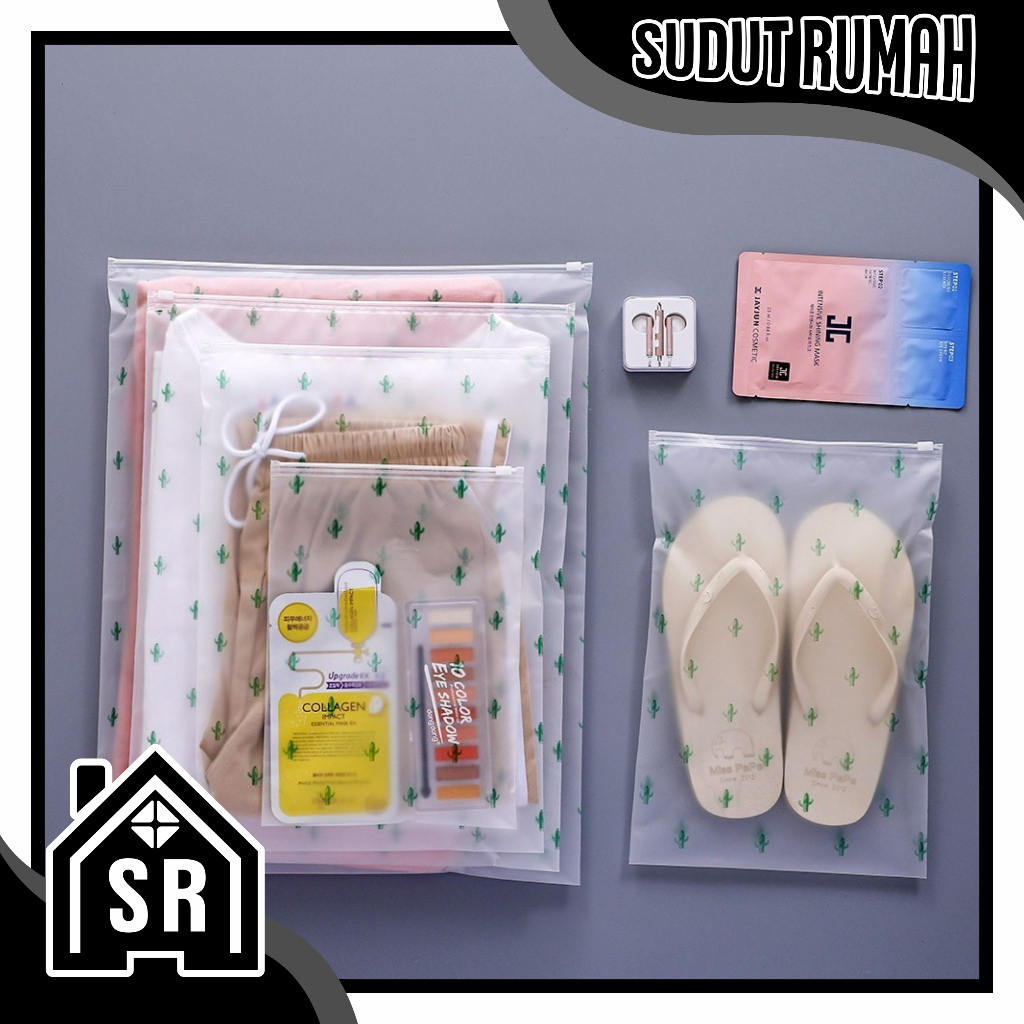 Jual SR Ziplock Karakter Travel Pouch Serbaguna Polos Zipper Motif ...