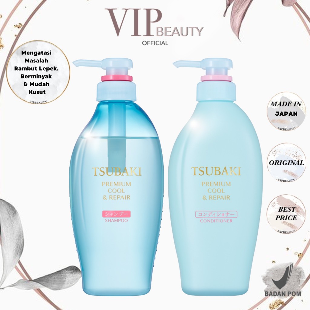 Jual TSUBAKI Premium Cool & Repair Shampoo | Conditioner 450ml | Shopee Indonesia