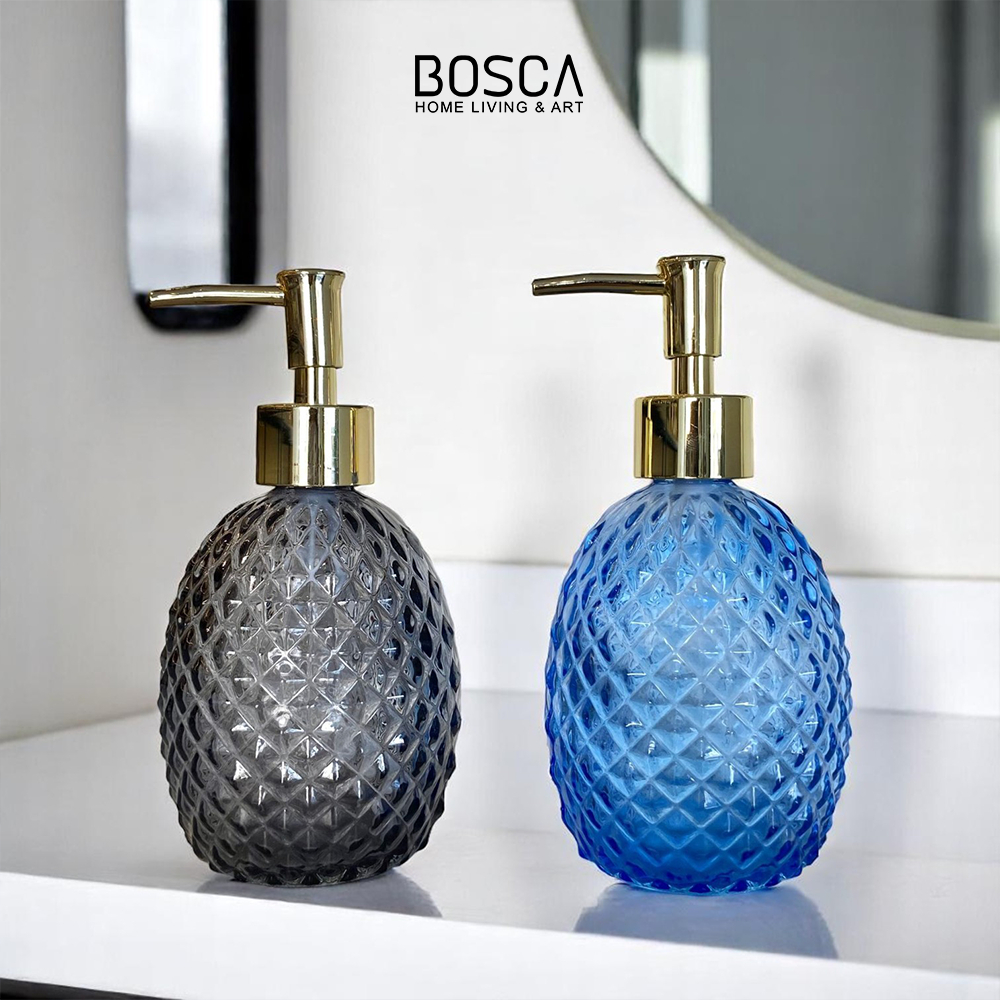 Jual Bosca Living - Sapphire Soap Bottle / Botol Sabun Kaca Estetik ...