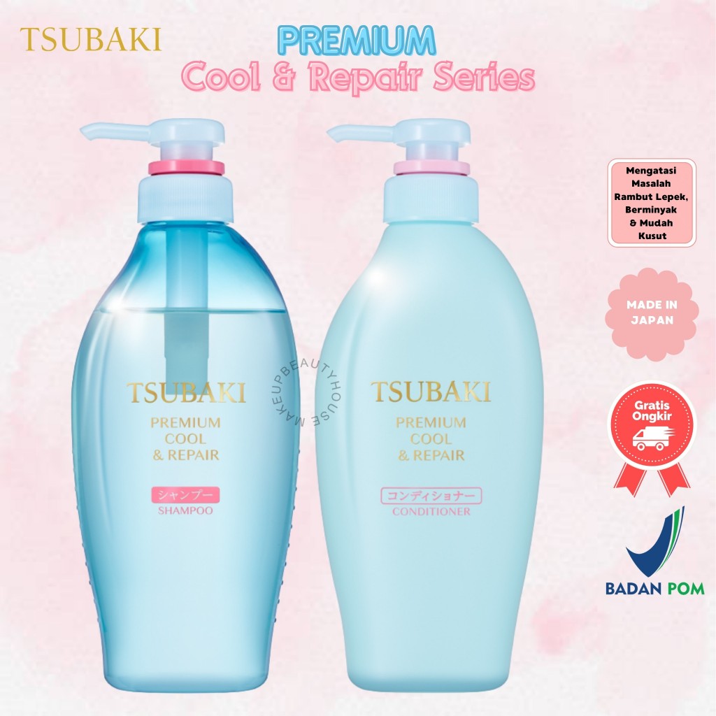 Jual TSUBAKI Premium Cool & Repair Shampoo | Conditioner 450ml | Shopee ...