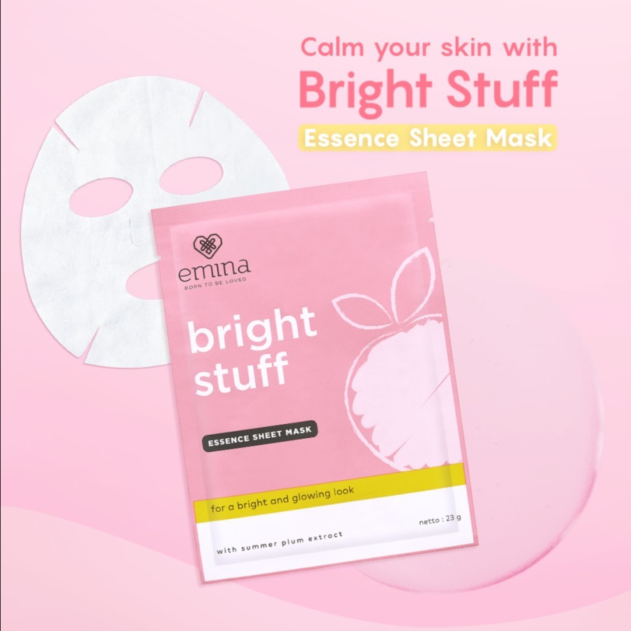 Jual EMINA Bright Stuff Essence Sheet Mask 23 gr - Masker Wajah Cerah ...