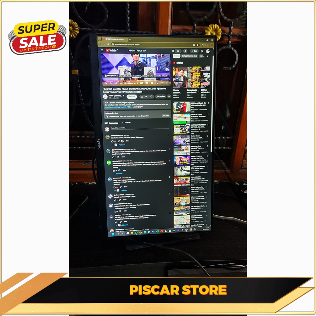 Jual Monitor Horizontal dan Vertikal Zyrex ZM-238T 24 Inci | Shopee ...