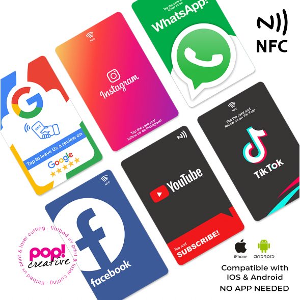 Jual NFC Card Social Media Kartu Nama Business Name Influencer ...