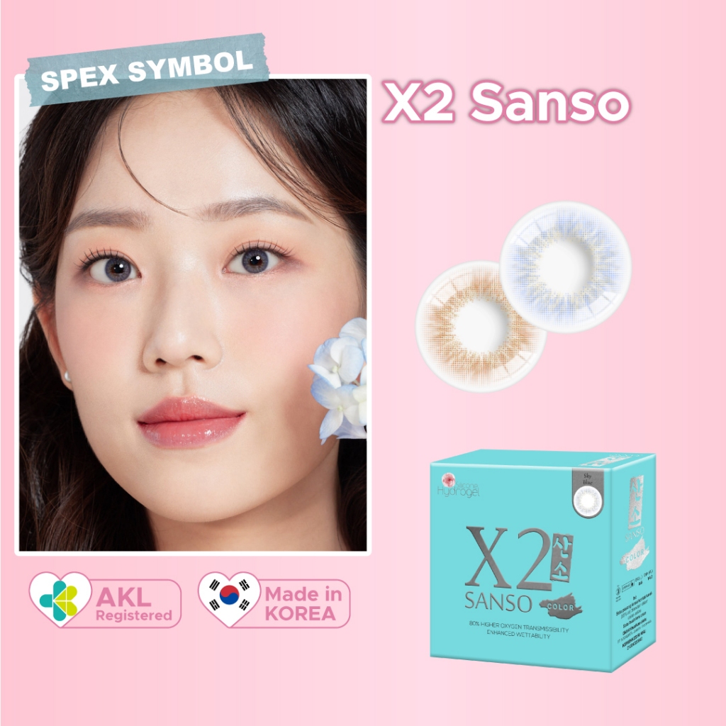 Jual Softlens New X2 Sanso Varian Hazel | Sky Blue | Spex Symbol ...