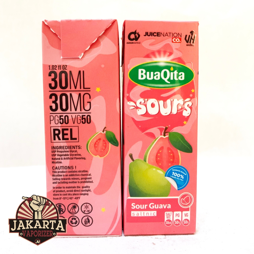 Jual [SALT] BUAQITA SOUR'S SOUR GUAVA SALT 30ML 30MG BY JUICENATION ...