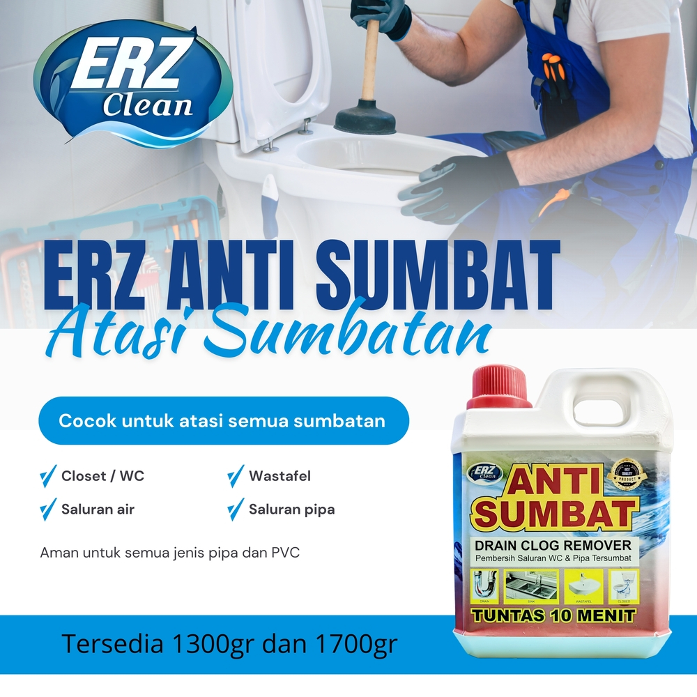 Jual Cairan ERZ Anti Sumbat WC / Pembersih Saluran Pipa / Pembersih ...