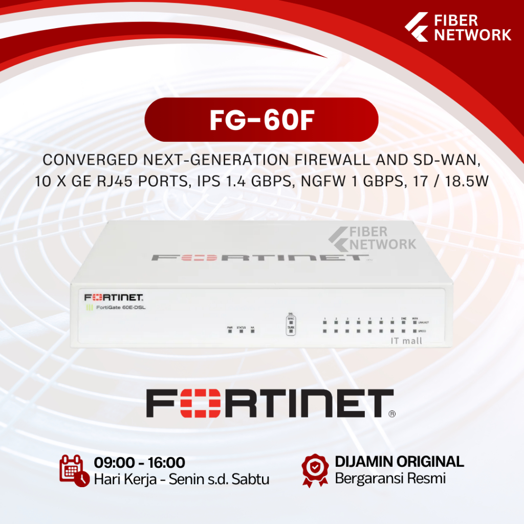 Jual Fortinet FortiGate-60F 10 x GE RJ45 PORTS , inc 7 x Internal Ports ...