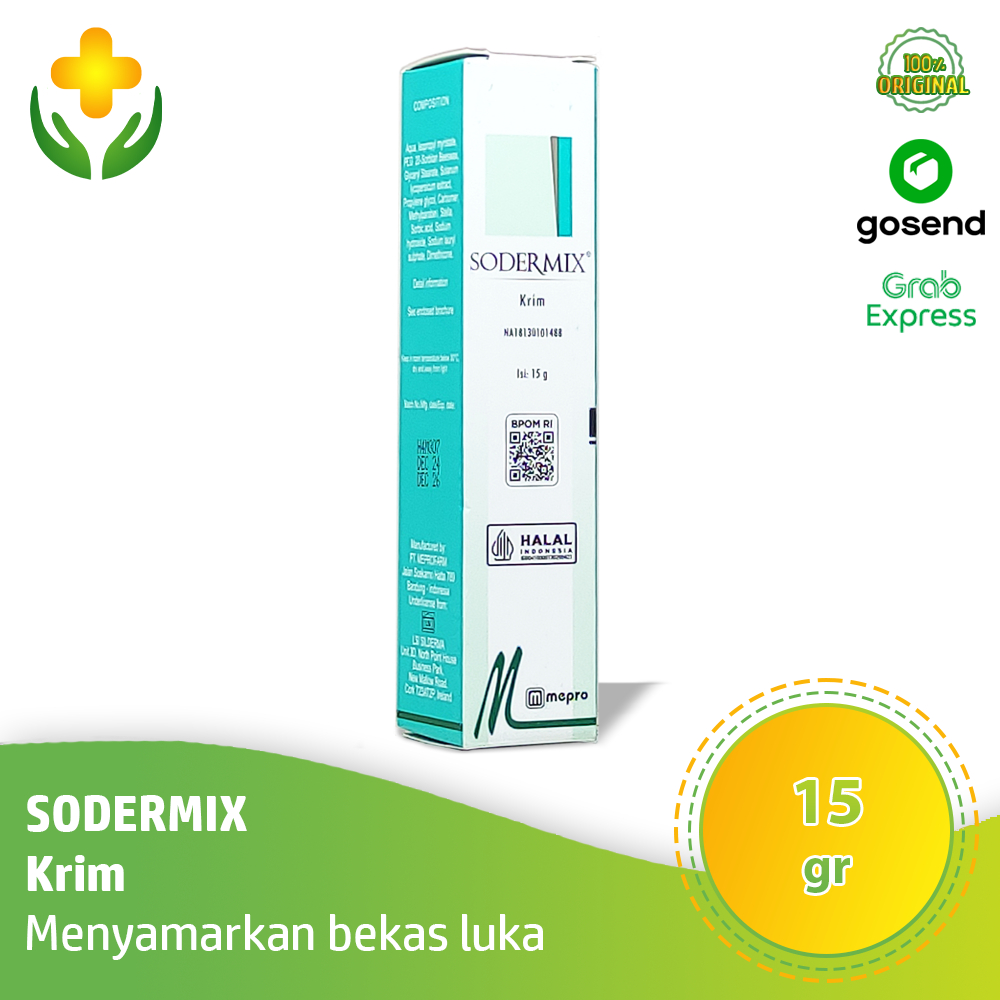 Jual Sodermix Cream 15 gr - Krim Menyamarkan Bekas Luka & Mengurangi ...
