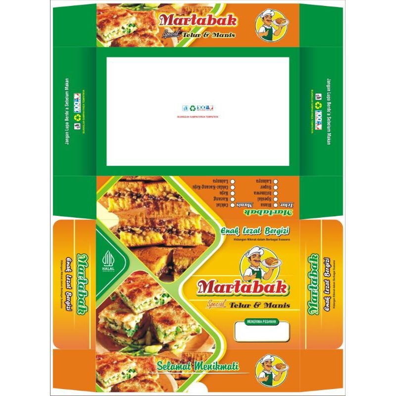 Jual Dus martabak 100 lembar / Box Martabak / Kemasan Martabak Manis ...