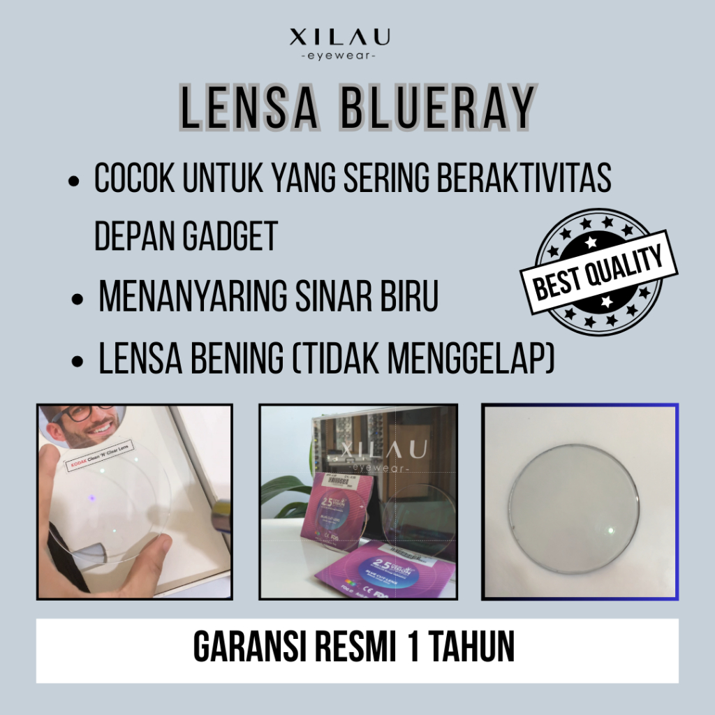 Jual Xilau Eyewear - Lensa Kacamata Blueray Anti Radiasi, Sinar Biru ...