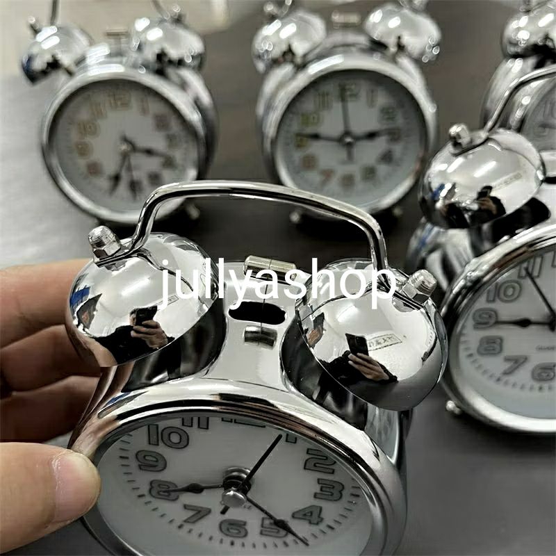 Jual jam weker/ jam beker bunyi kencang kring stainless glow in the ...