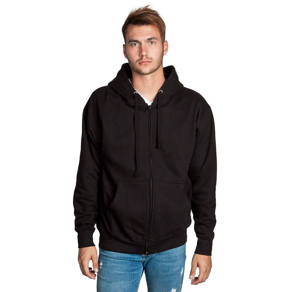 Jual {FREE PAPER BAG} HOODIE ZIPPER HITAM PULL AND BEAR POLOS BASIC ...
