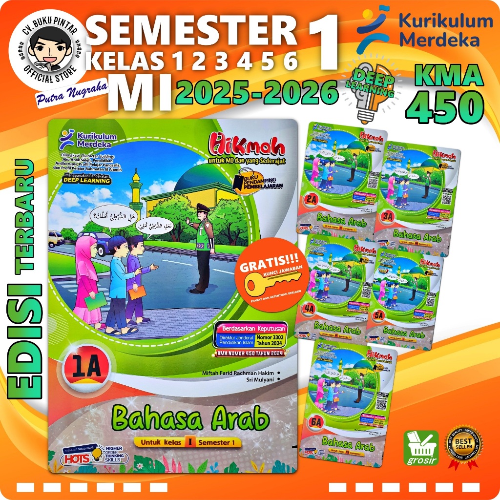 Jual LKS MI BAHASA ARAB KELAS 1 2 3 4 5 6 1-6 SEMESTER 1 2025-2026 ...
