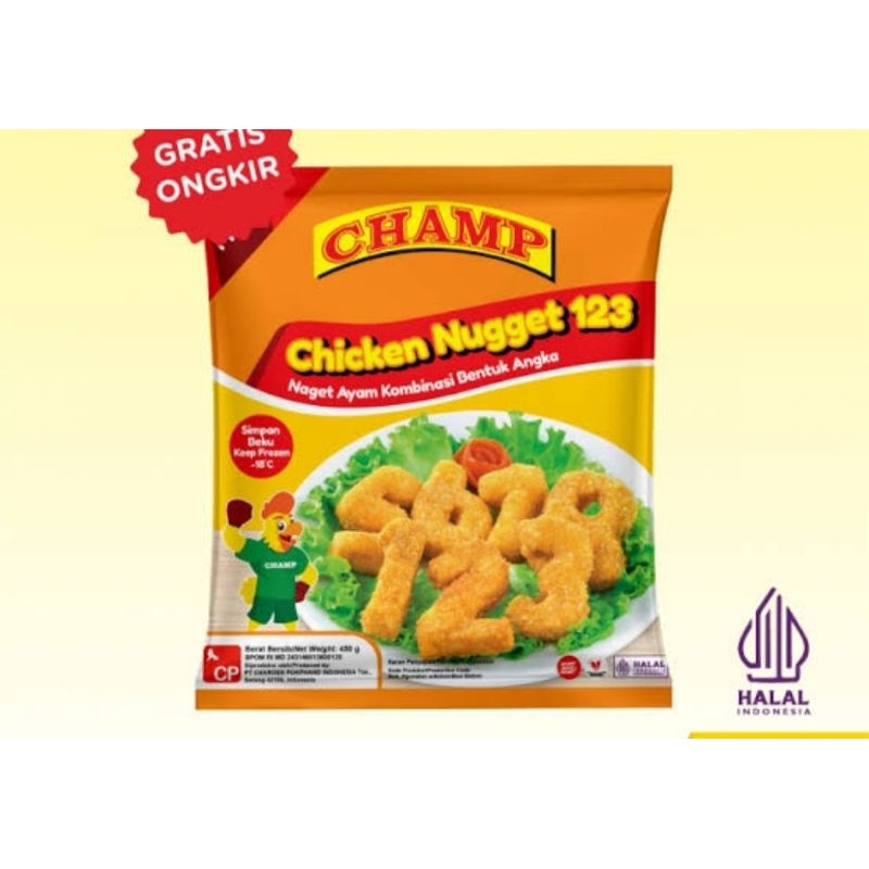 Jual Champ Nugget Kombinasi Bentuk Angka 123, Kombinasi Bentuk ABC 450g ...