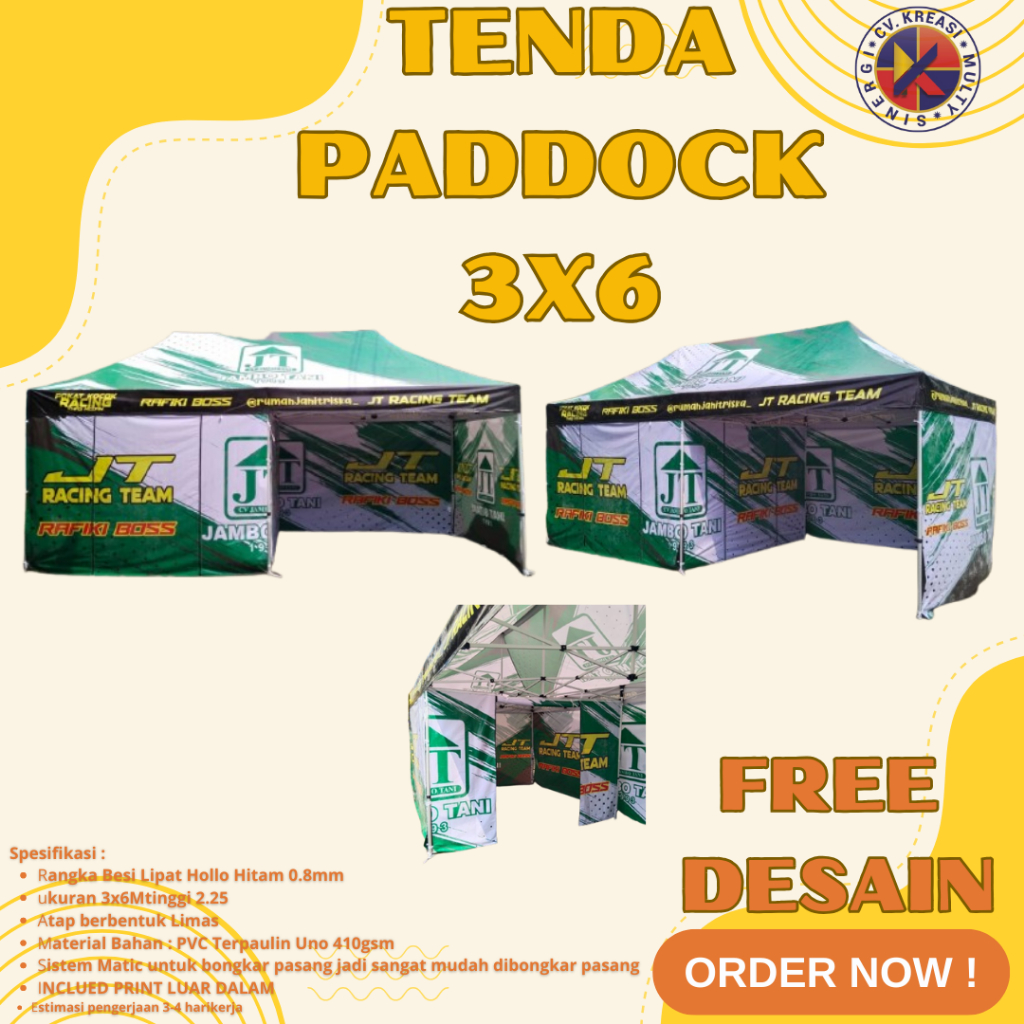 Jual TENDA PADDOCK / TENDA BALAP / TENDA RACING UKURAN 3X6M ...