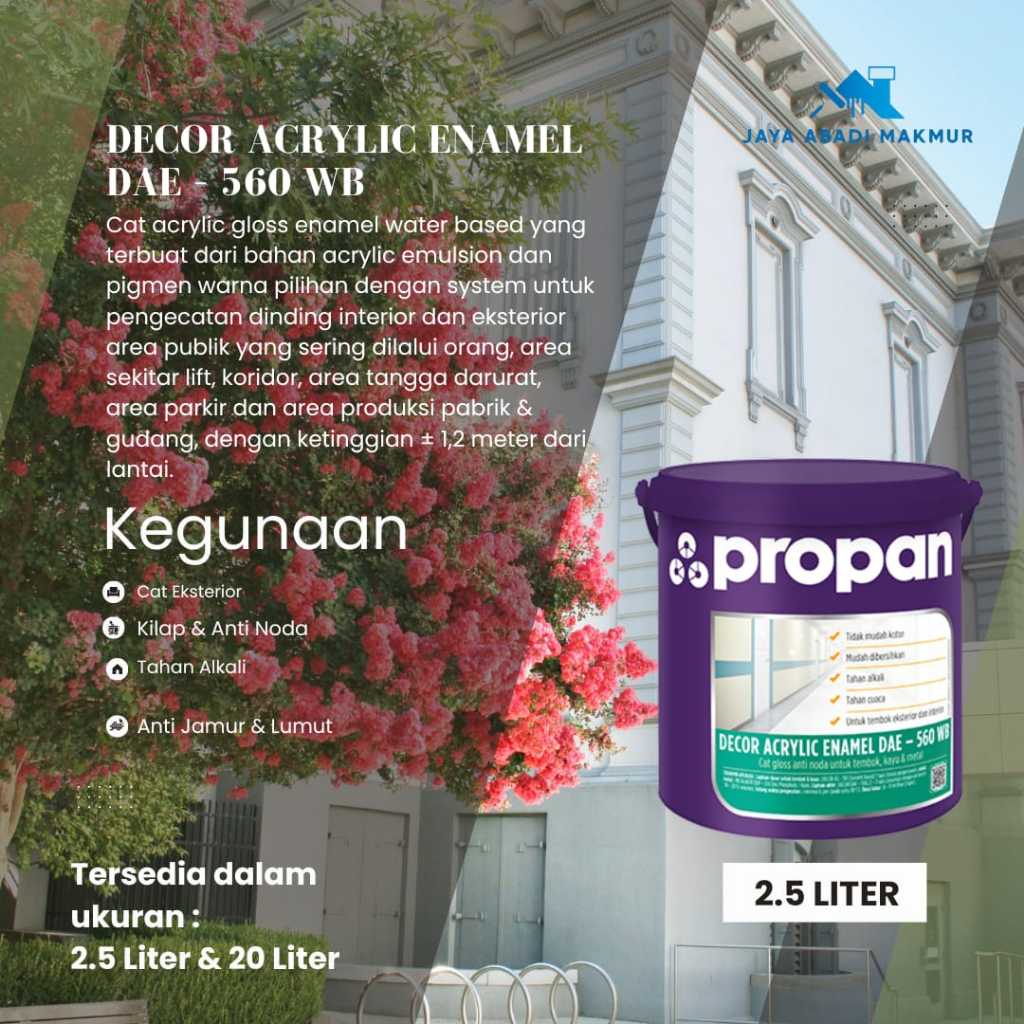 Jual Propan Decor Acrylic Enamel DAE-560 2.5 Liter / Cat Tembok ...