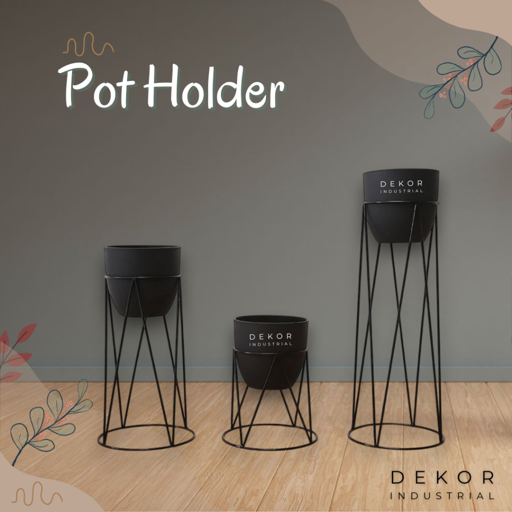 Jual Pot Standing Bulat V Pot Holder Besi | Rak Pot Besi Tempat Tanaman ...