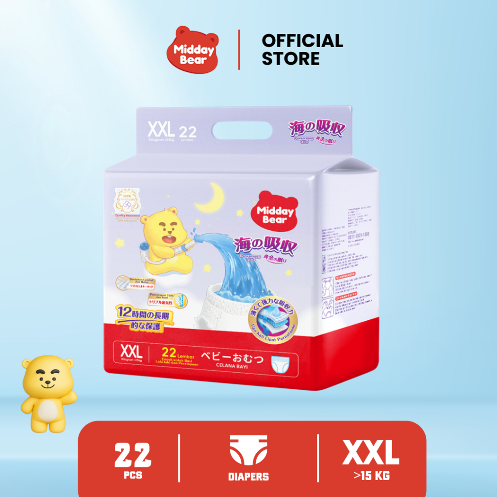 Jual 【1 Pack】Midday Bear Sea Popok Celana Bayi Pull-Up Pants Sekali ...