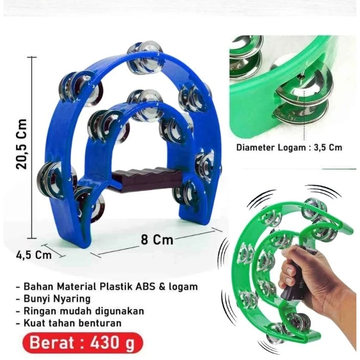 Jual Alat Musik Tamborin Tambourine Tamborine Kecrek Qasidah Rebana ...