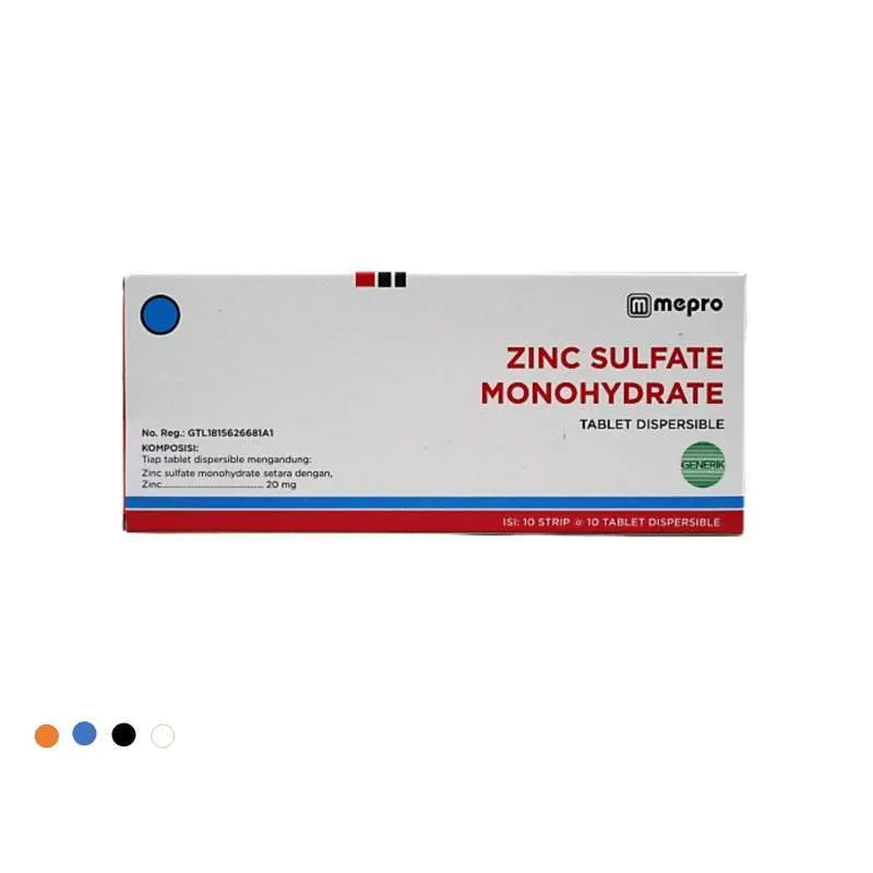Jual Zinc Sulfate Monohydrate Mepro 20 Mg Strip 10 Tablet | Shopee ...