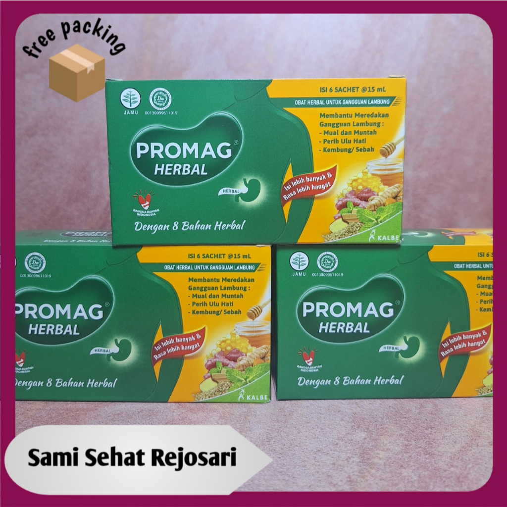 Jual 3 box Promag Herbal 15ml Sachet 6s | Shopee Indonesia