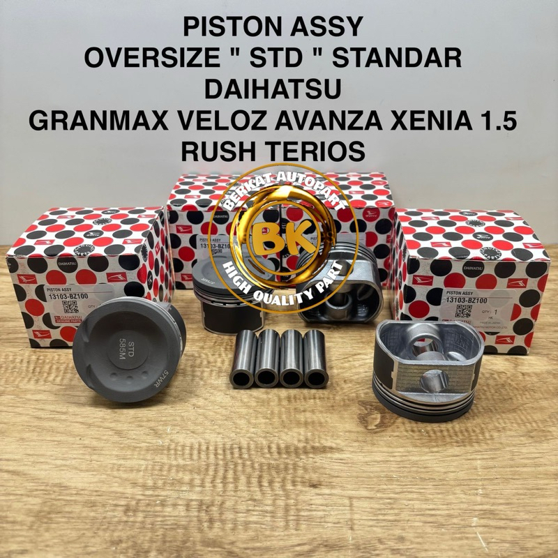 Jual PISTON SET ASSY KOMPLIT OS STD DAIHATSU GRANMAX GRAN MAX VELOZ ...