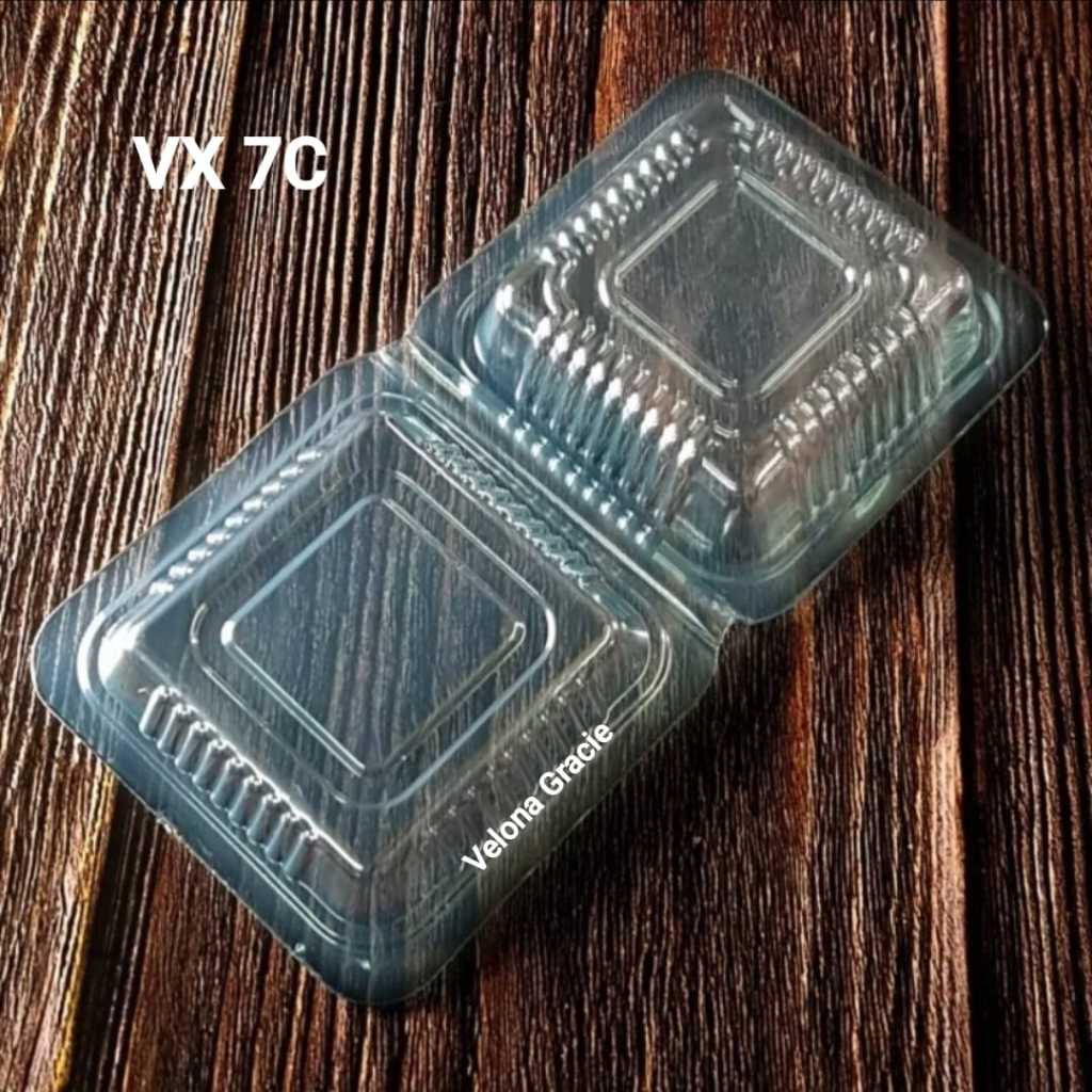 Jual Kotak Mika VX 7C per 100 pcs Box Kue Bolu Makanan VIP VX7C ...