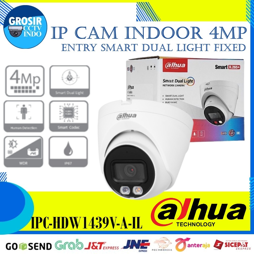 Jual CCTV IP Cam DAHUA Fullcolor Built-in Mic 4MP Indoor GCI | Shopee ...