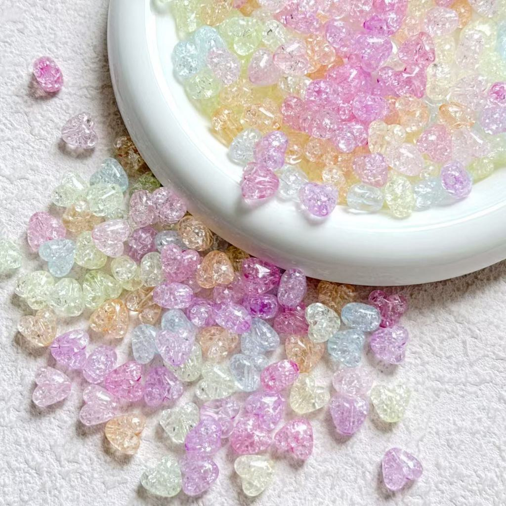 Jual COD⚡30pcs Manik Mote Transparant Crack Retak Love on | Shopee ...