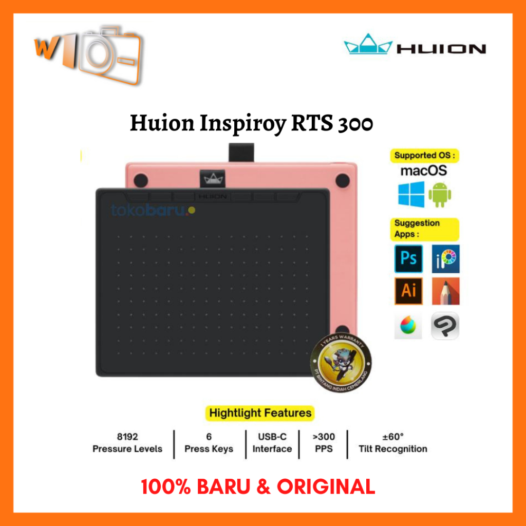 Jual Huion Inspiroy RTS-300 Pen Tablet Drawing Education | Shopee Indonesia