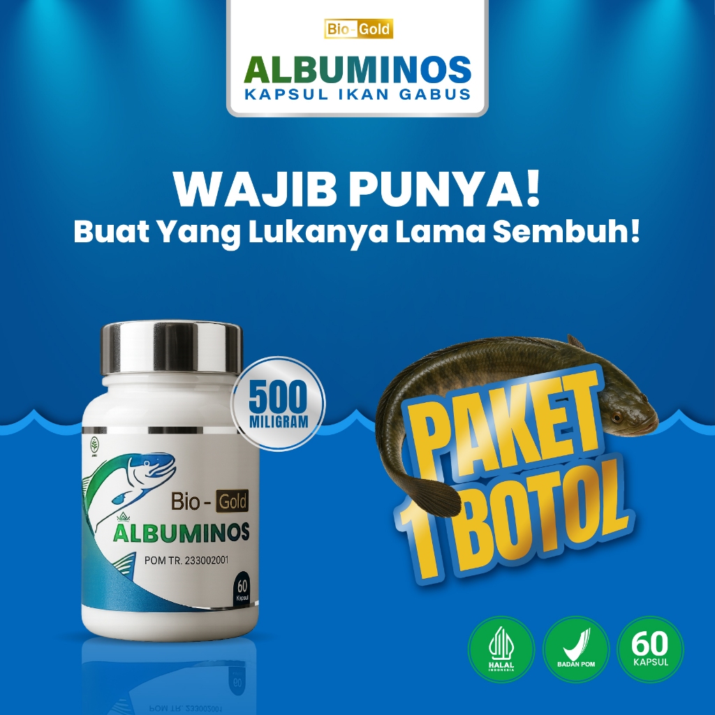 Jual Albuminos - Untuk Penyembuhan Luka Pasca Operasi Usus Buntu Kapsul Ekstrak Ikan Gabus Kutuk ...