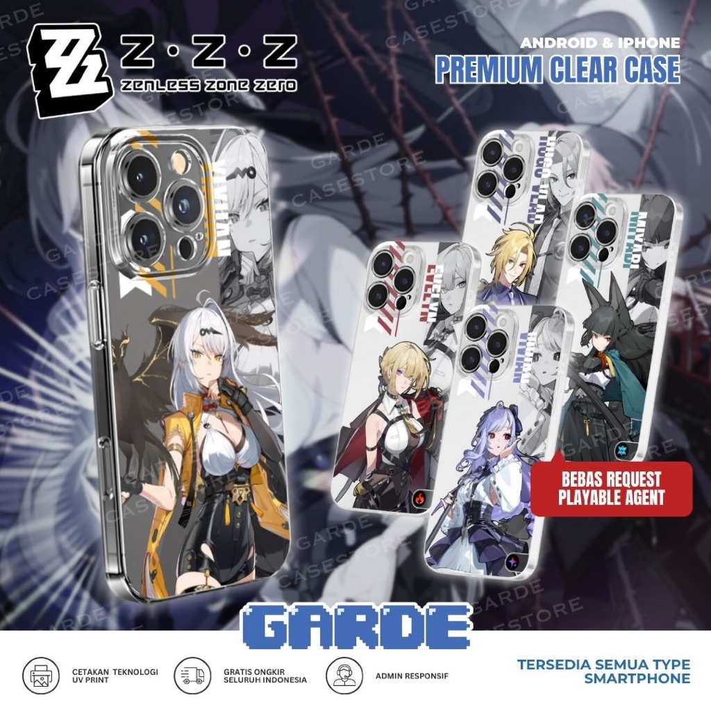 Jual ZENLESS ZONE ZERO ZZZ AGENT PREMIUM CLEAR CASE HIGH QUALITY CASING ...