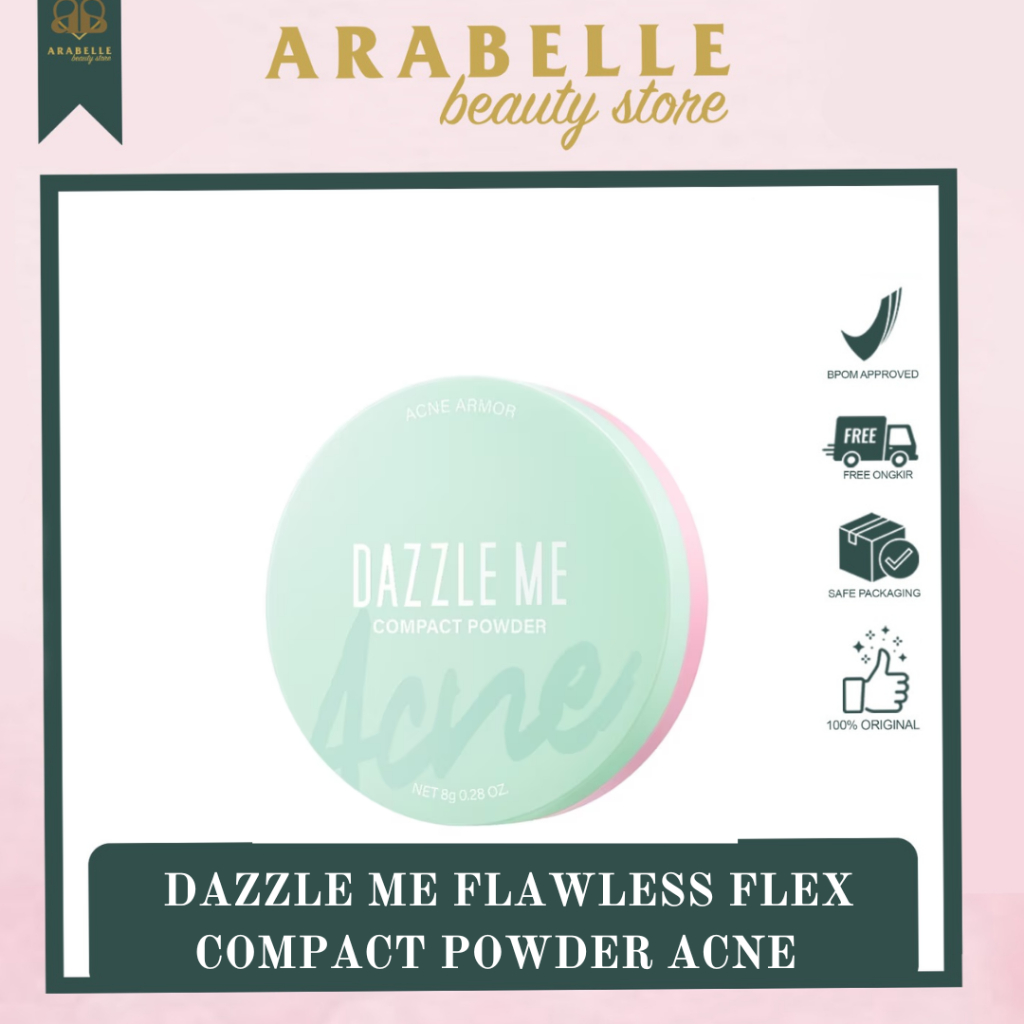 Jual Dazzle Me Flawless Flex Compact Powder Acne | Shopee Indonesia