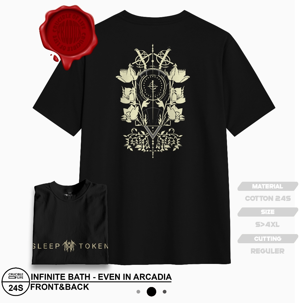 Jual BAJU SLEEP TOKEN KAOS DISTRO BAND METAL EVEN IN ARCADIA CRESTS ...