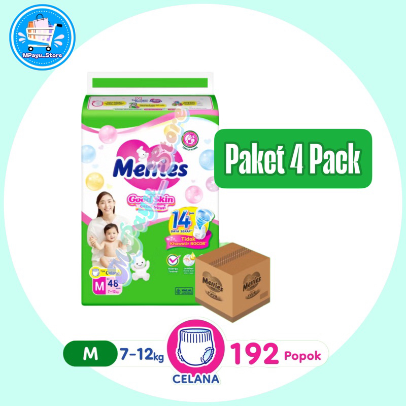 Jual Merries Good Skin Popok Bayi Celana M48 | Shopee Indonesia