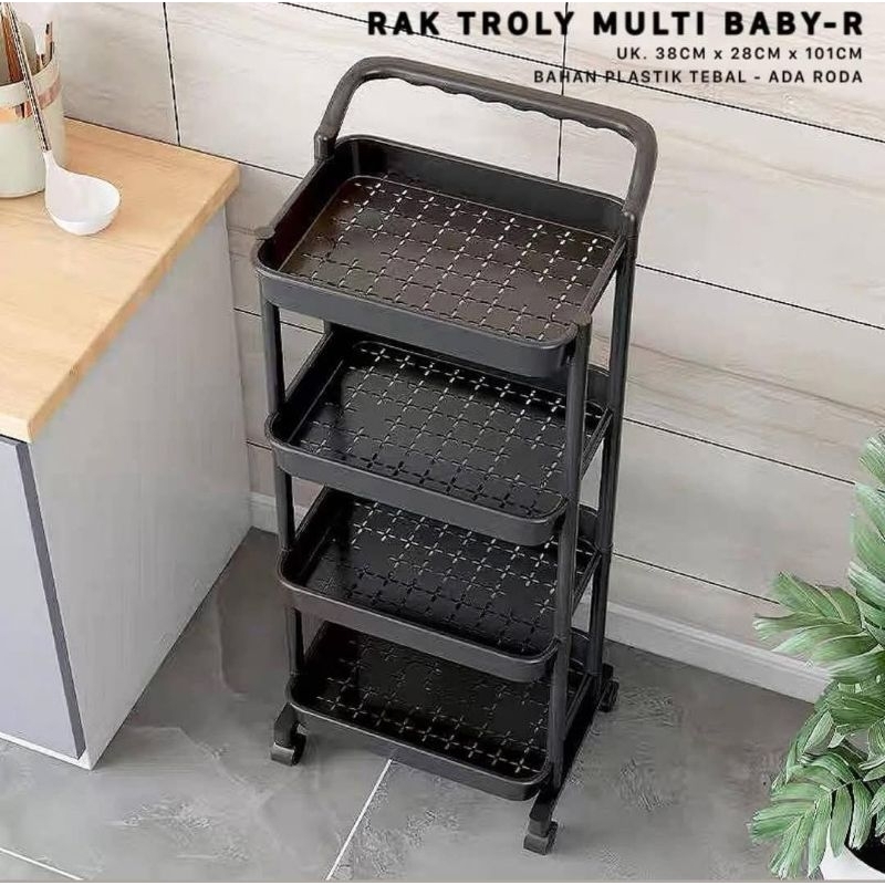 Jual RAK TROLY BABY-R 4 SUSUN BESAR TINGGI 120CM || RAK SERBA GUNA ...