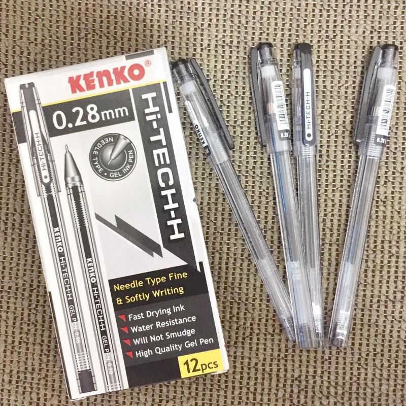 Jual [12 Pcs] Pulpen Hi-Tech Kenko / Hi-Tech 0.28 Black | Shopee Indonesia