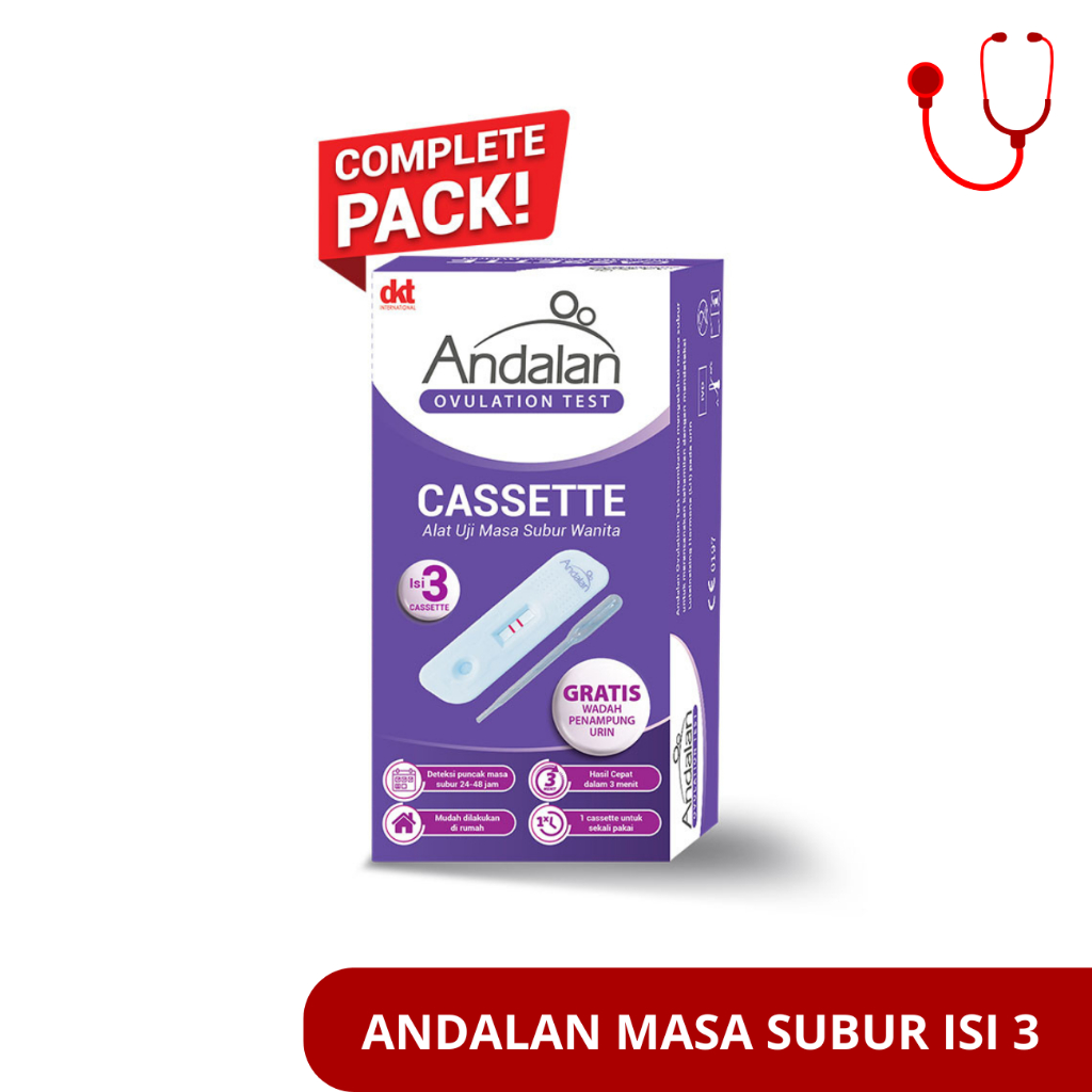 Jual Ovutest Andalan Masa Kesuburan Ovulation 1 Box isi 3 Pcs | Shopee ...