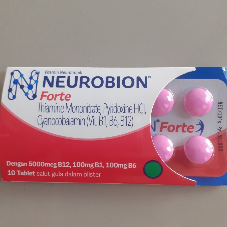 Jual NEUROBION FORTE VITAMIN B1, B6, & B12 1 LEMBAR ISI 10 TABLET ...